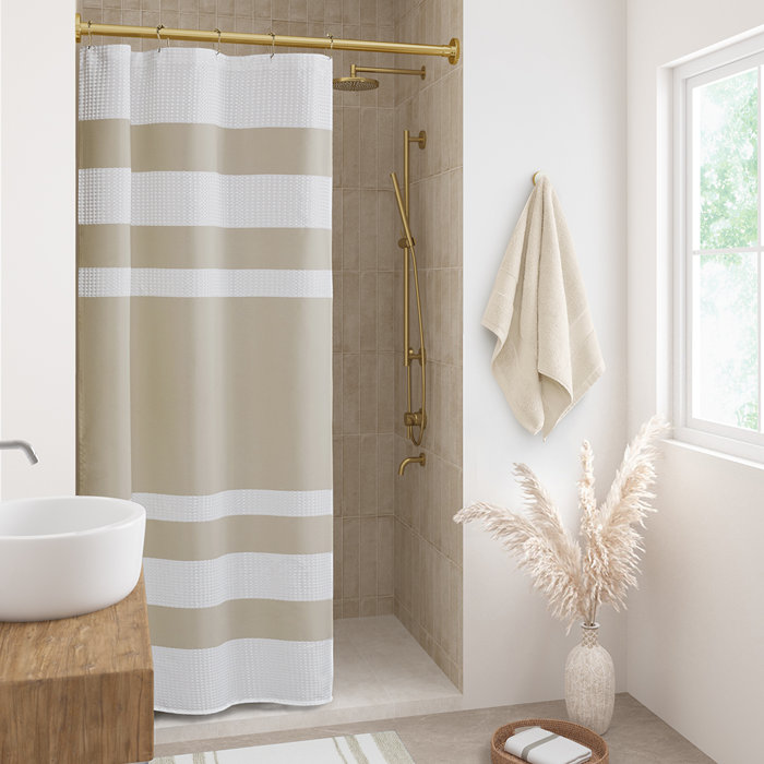 Madison Park Spa Waffle Shower Curtain with 3M Treatment & Reviews ...