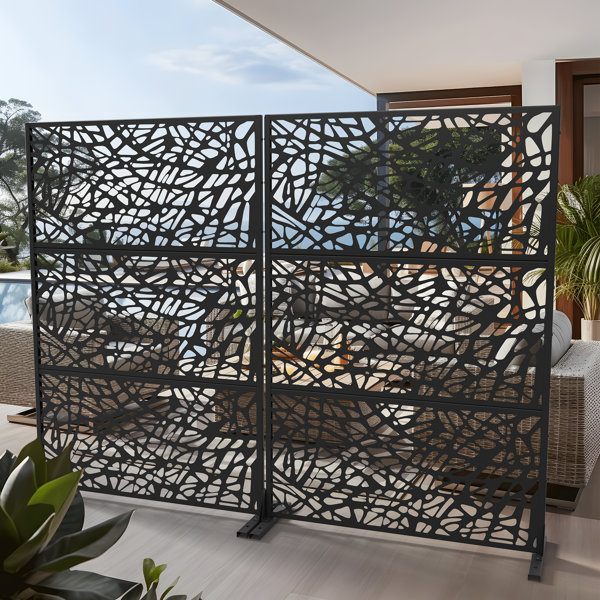 Fency 6 ft. H x 4 ft. W Outdoor Metal Privacy Screen & Reviews ...