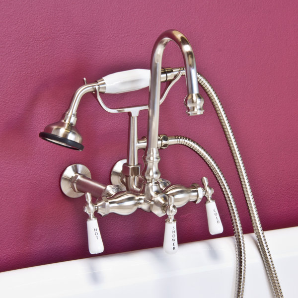 Strom Living P1037 Gooseneck Faucet with Porcelain Lever Handles and ...