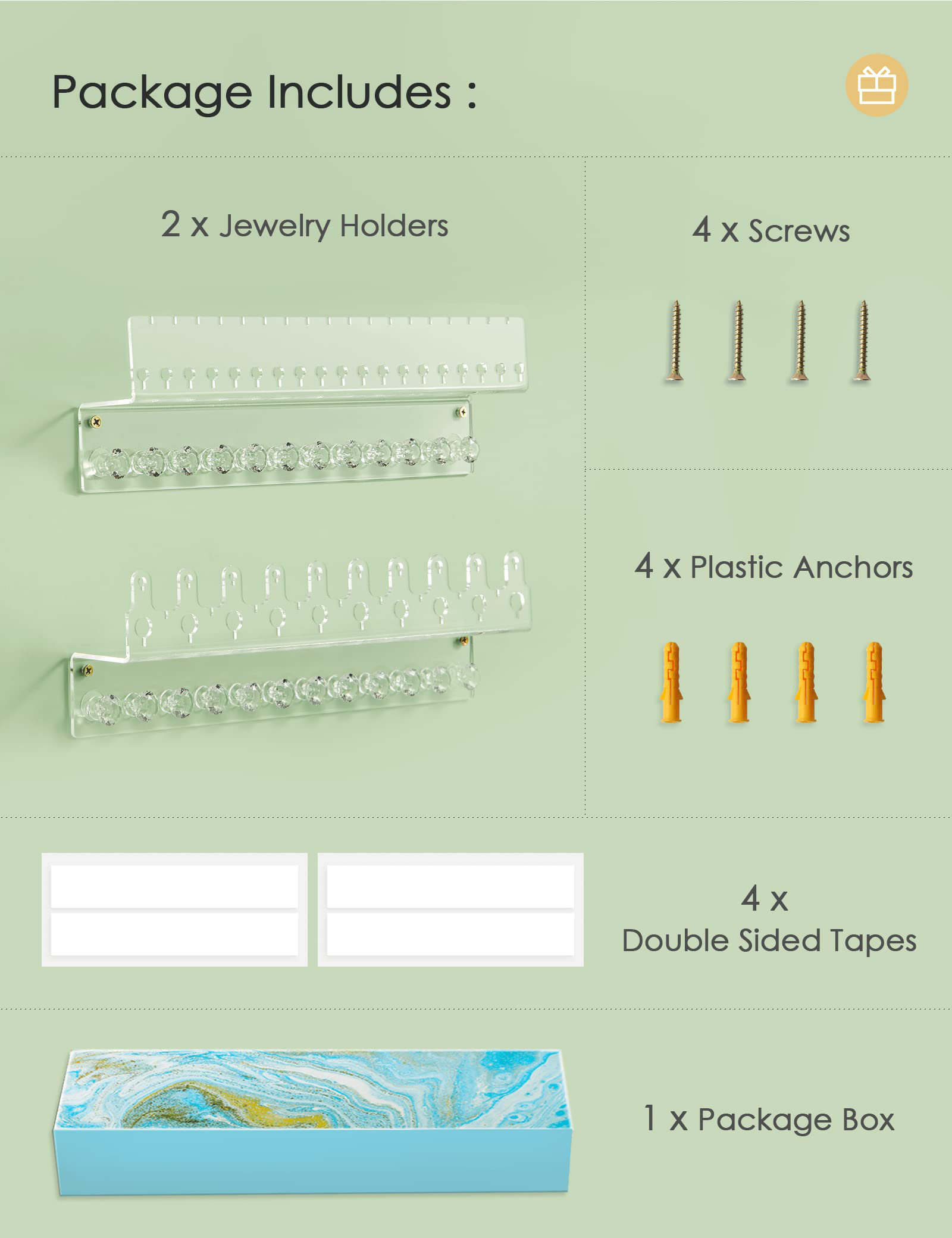 Ivy Bronx Wall Mounted Jewelry Box + | Wayfair