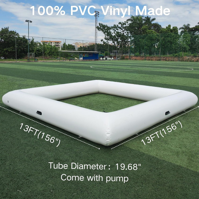 Connsann 13' x 13' Bumper Car Track Inflatable Racing Track for Kids ...