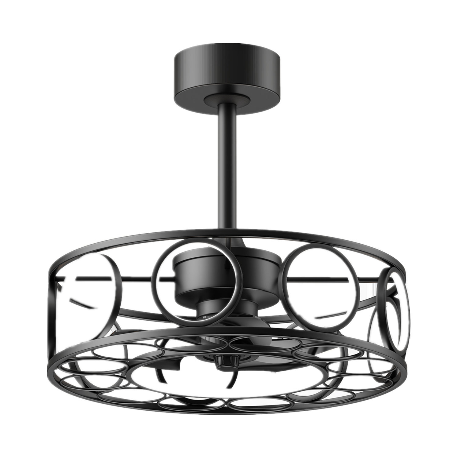 Ivy Bronx Caged Ceiling Fans With Lights Remote Control, Small ...