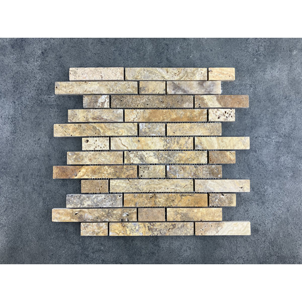 Miletos Stone Collection Scabos Lilly 1" Strips Mix Colored Travertine ...