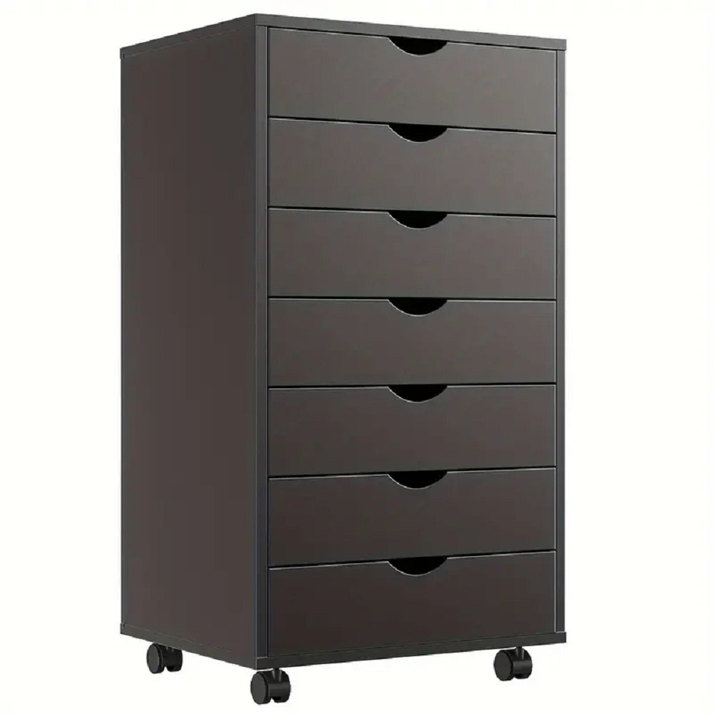 Hokku Designs 7-drawer Rolling Storage Chest - Sturdy Wood Dresser With ...