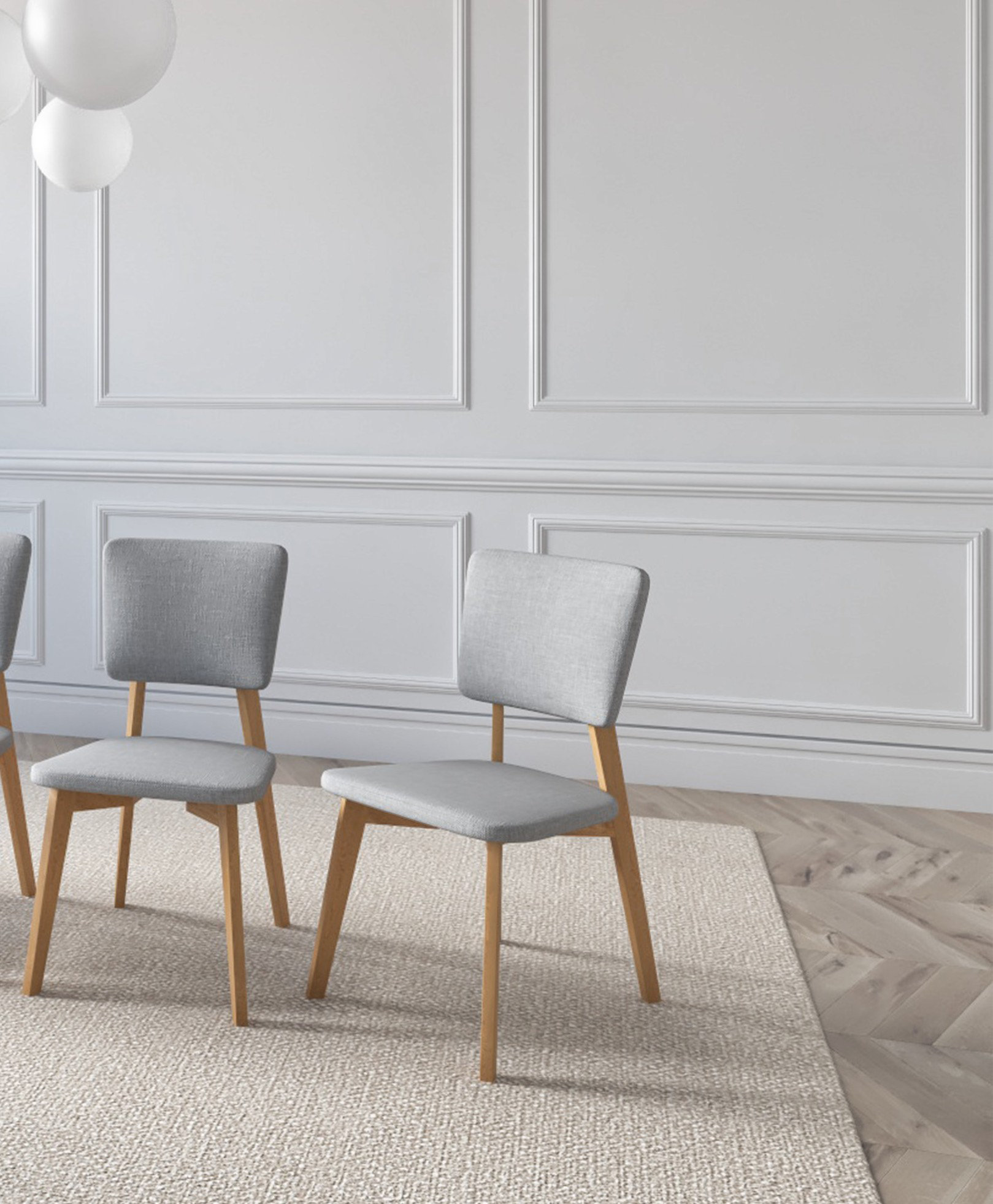 Corrigan Studio® Bart 2pc Indoor Light Grey Dining Chairs - Wayfair Canada