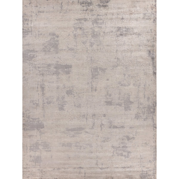 Exquisite Rugs Roset Abstract Hand-Loomed Silver/Gray Area Rug | Perigold