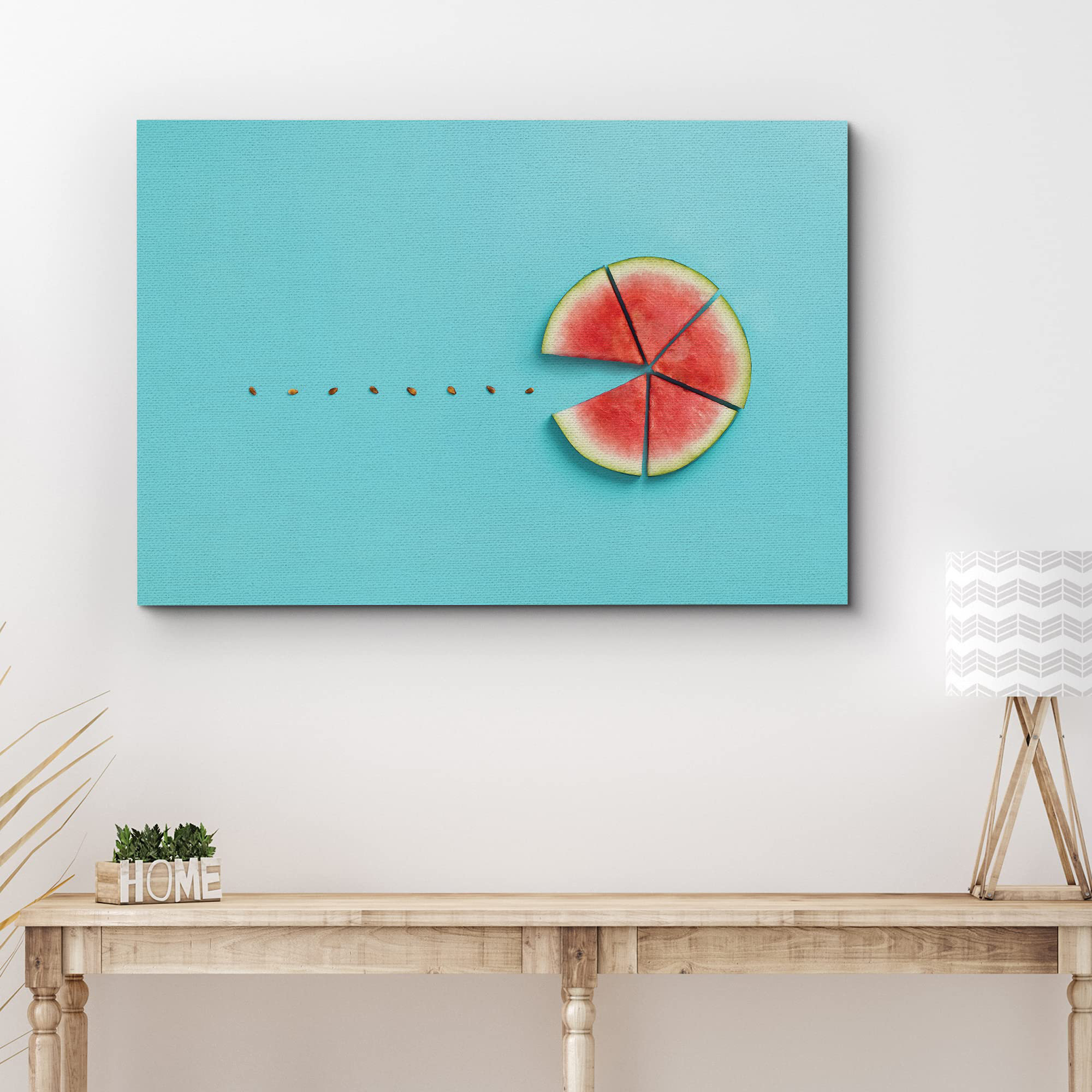 IDEA4WALL Kitchen Food Watermelon Slice Shaped Creature Eating Seeds ...