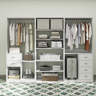 Ebern Designs Alinda Closet Organizer System with Drawers and Hanging ...