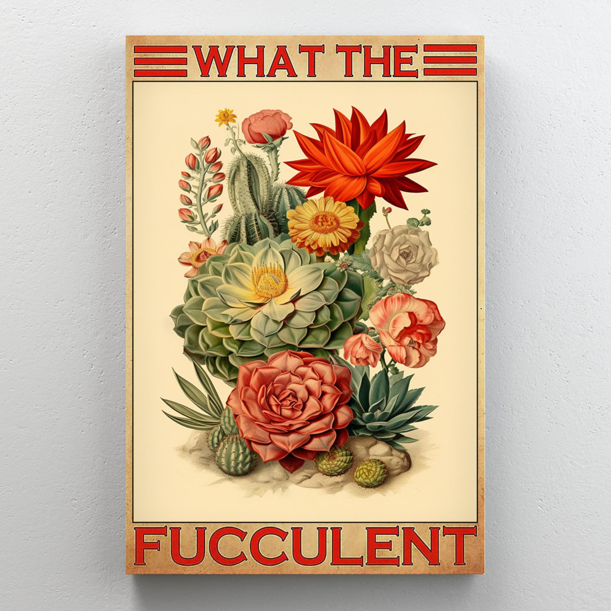 Trinx What The Fucculent - 1 Piece Rectangle Graphic Art " What The ...