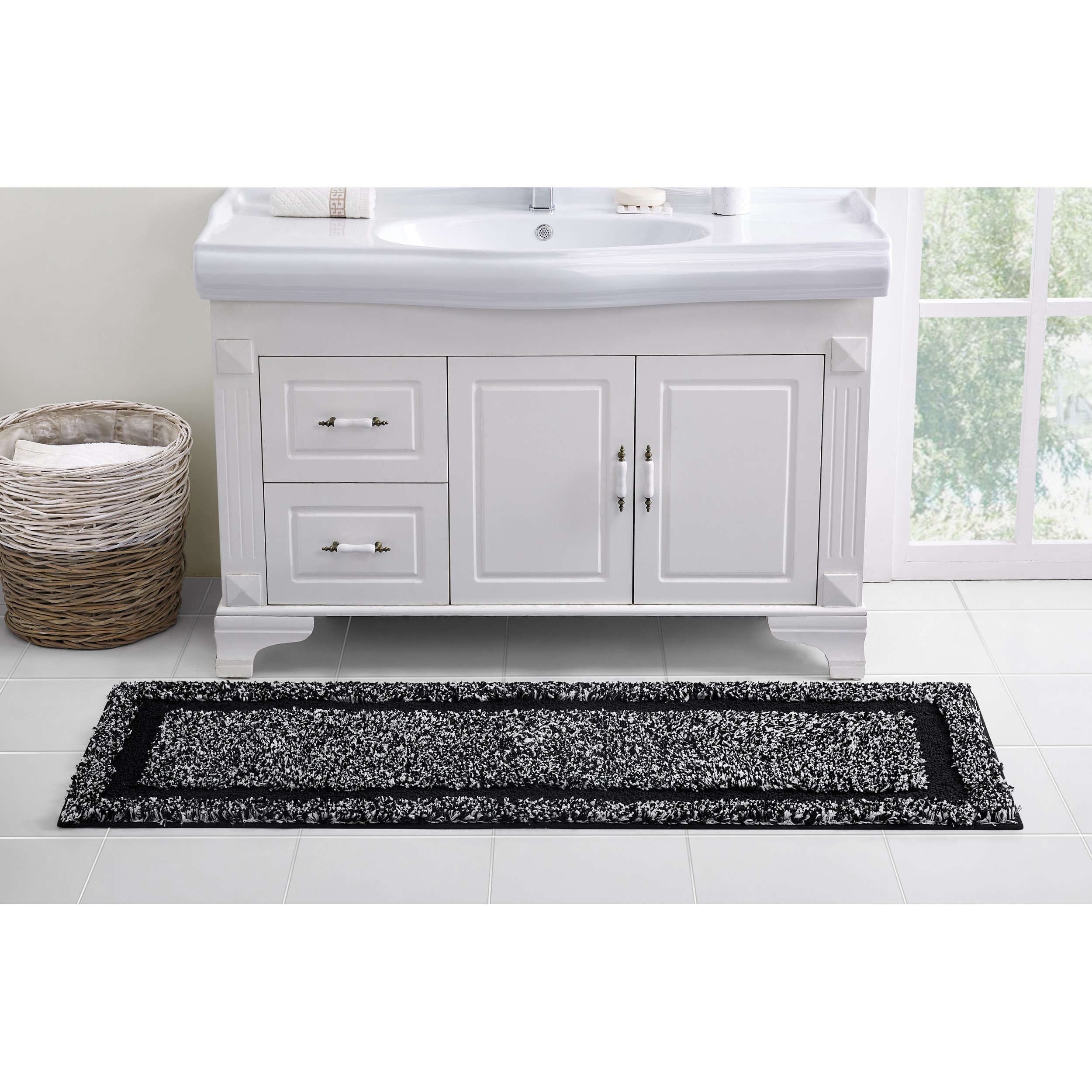 VCNY Heathered Hotel Microfiber Bath Rug Runner, 20" x 60" & Reviews ...
