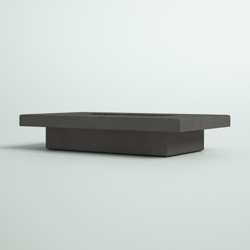 Greyleigh™ Geneva 72" Rectangle Concrete Propane Fire Pit Table by ...