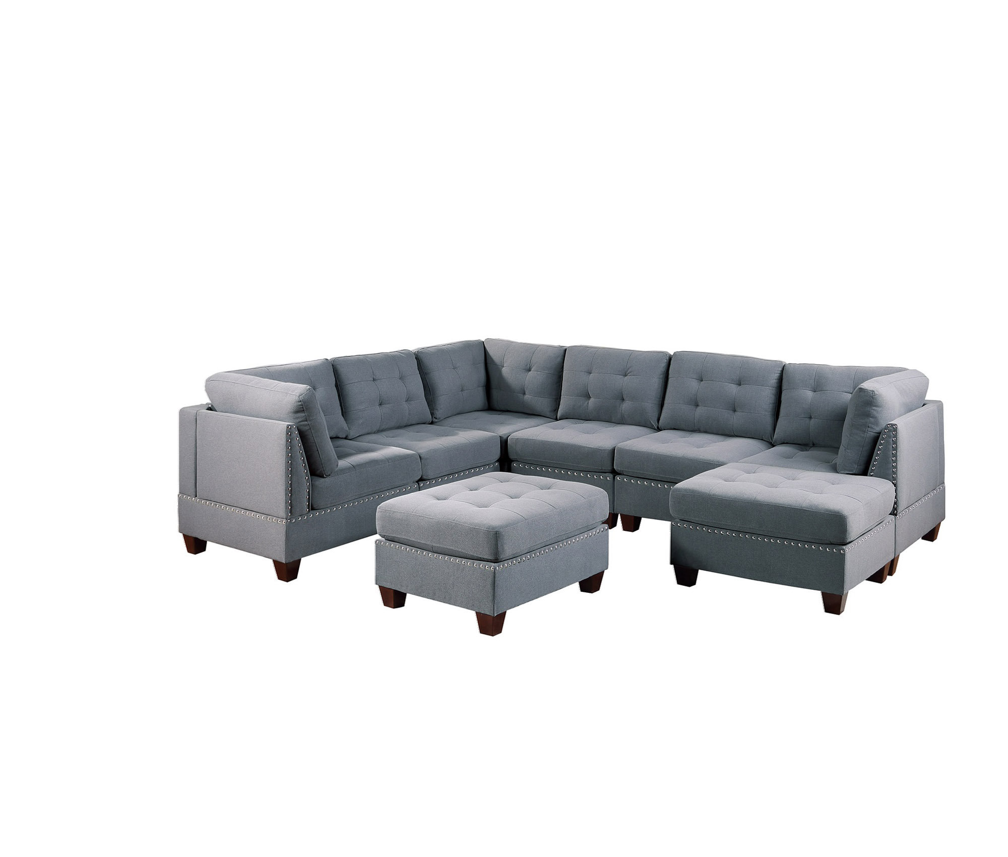 Wildon Home® Modular Sectional 9Pc Set Living Room Furniture Corner ...