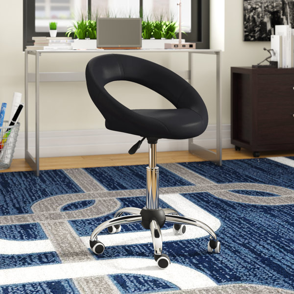 Wade Logan® Arowyn Backed Adjustable Height Lab Stool with Wheels ...