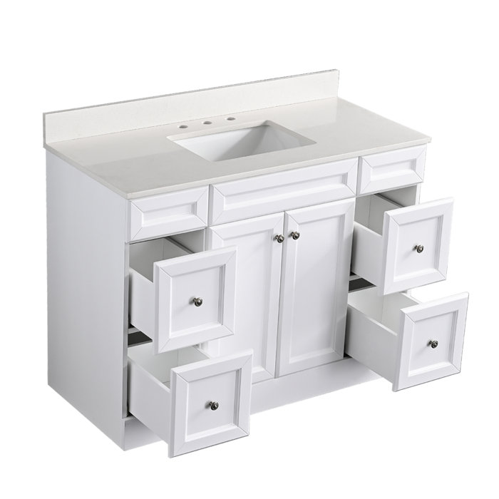 antfurniture 48" Single Bathroom Vanity Base only in White | Wayfair