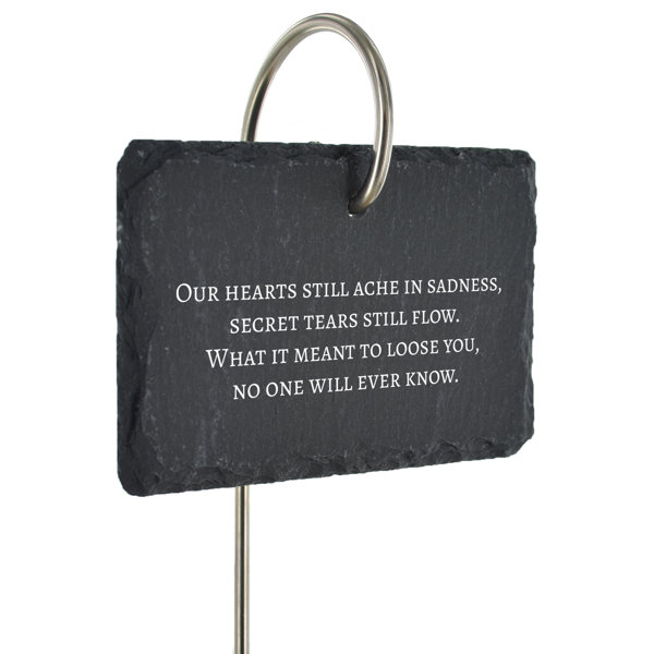 Happy Larry Lasater Hearts Still Ache Memorial Plaque | Wayfair.co.uk