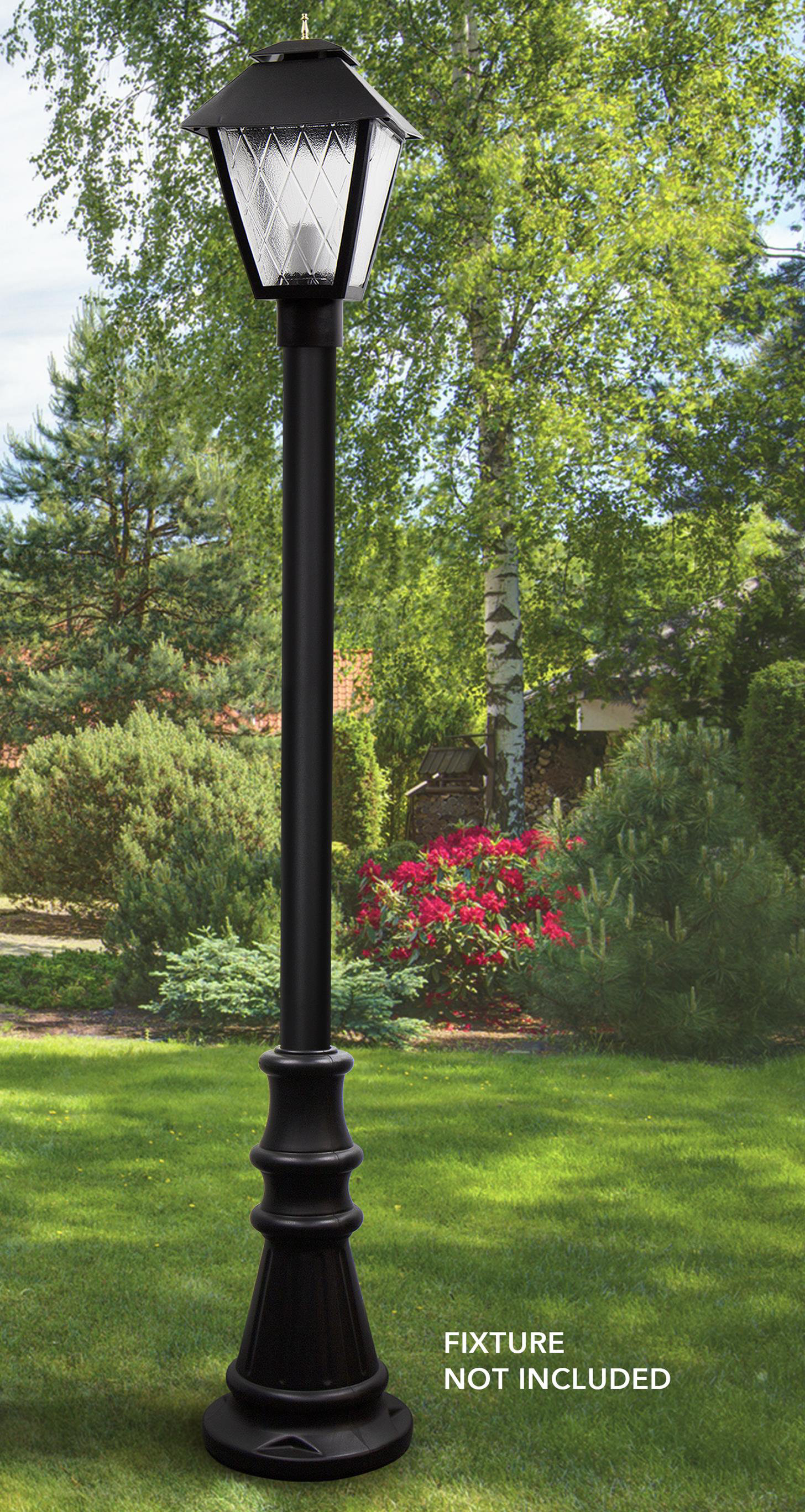 Solus 6ft. Surface Mount Lamp Post with Decorative Base Cover | Wayfair