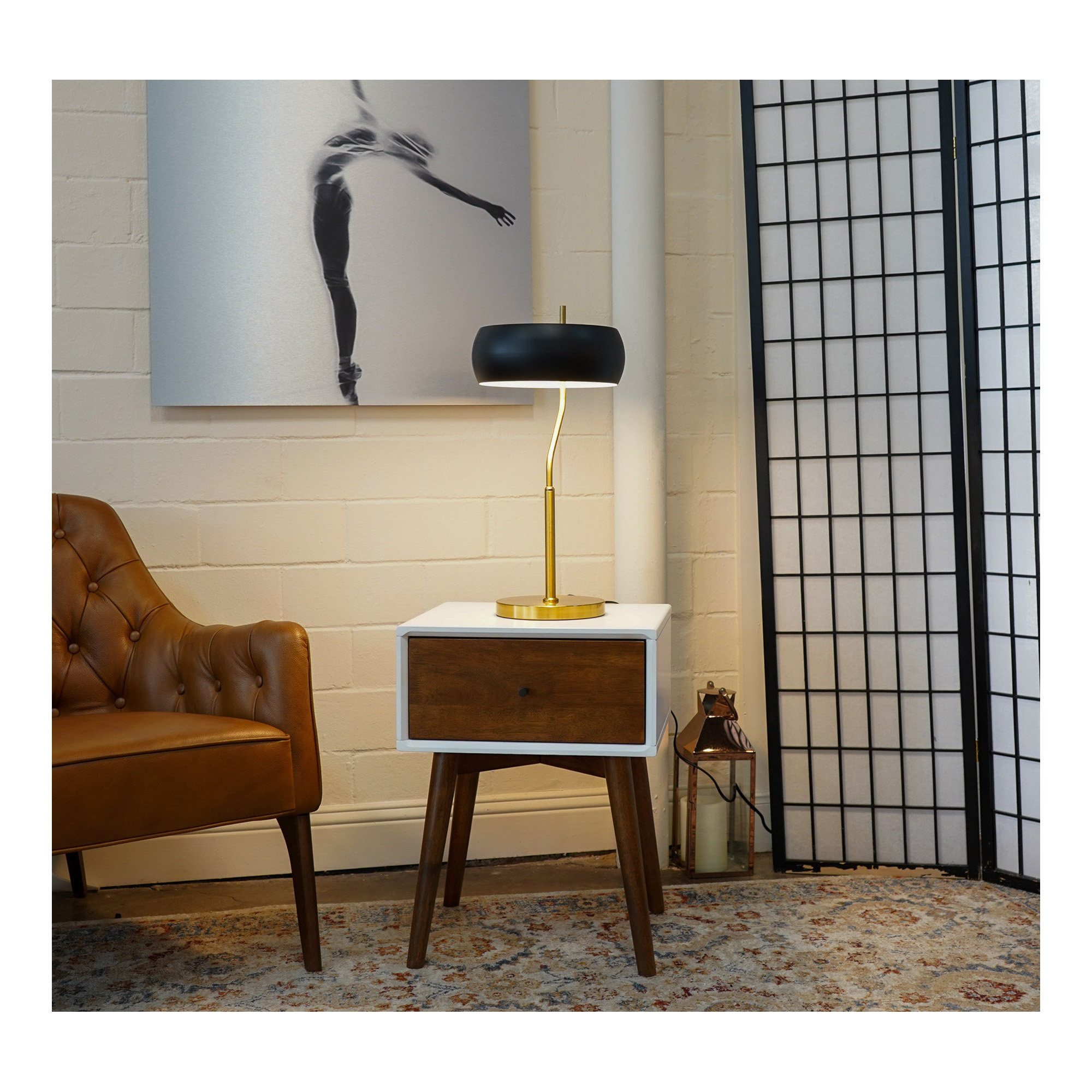 Mercer41 Small Minimalist Wooden Table Lamp Dimmable Table Lamp Fast ...