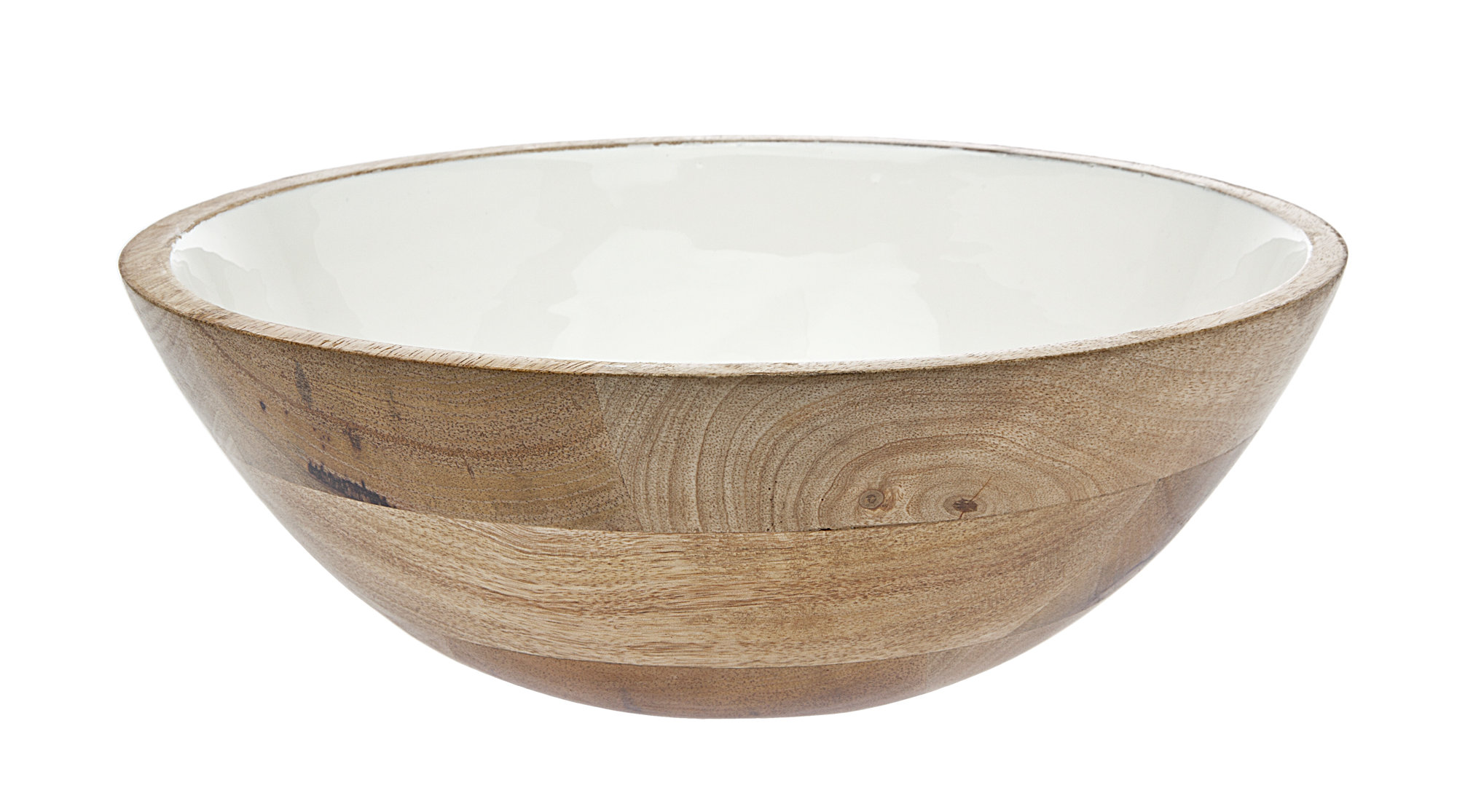 Millwood Pines Edica Lathey Wood and Enamel Salad Bowl & Reviews | Wayfair