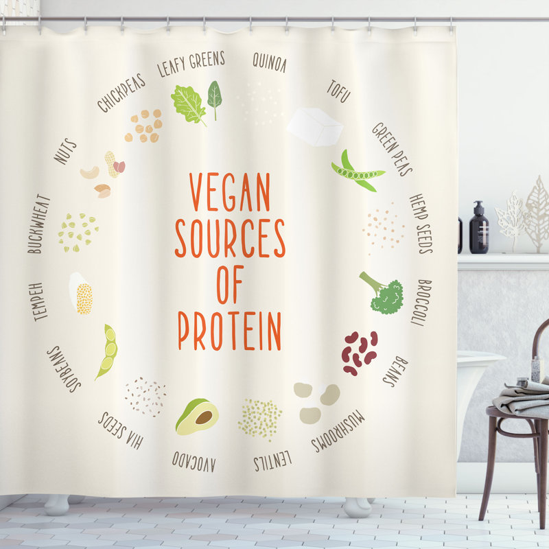 Dakota Fields Vegetarian Shower Curtain Vegan Sources of Protein ...