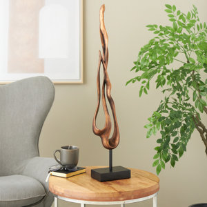 Ivy Bronx Cole And Grey Polystone Abstract Abstract Decorative ...