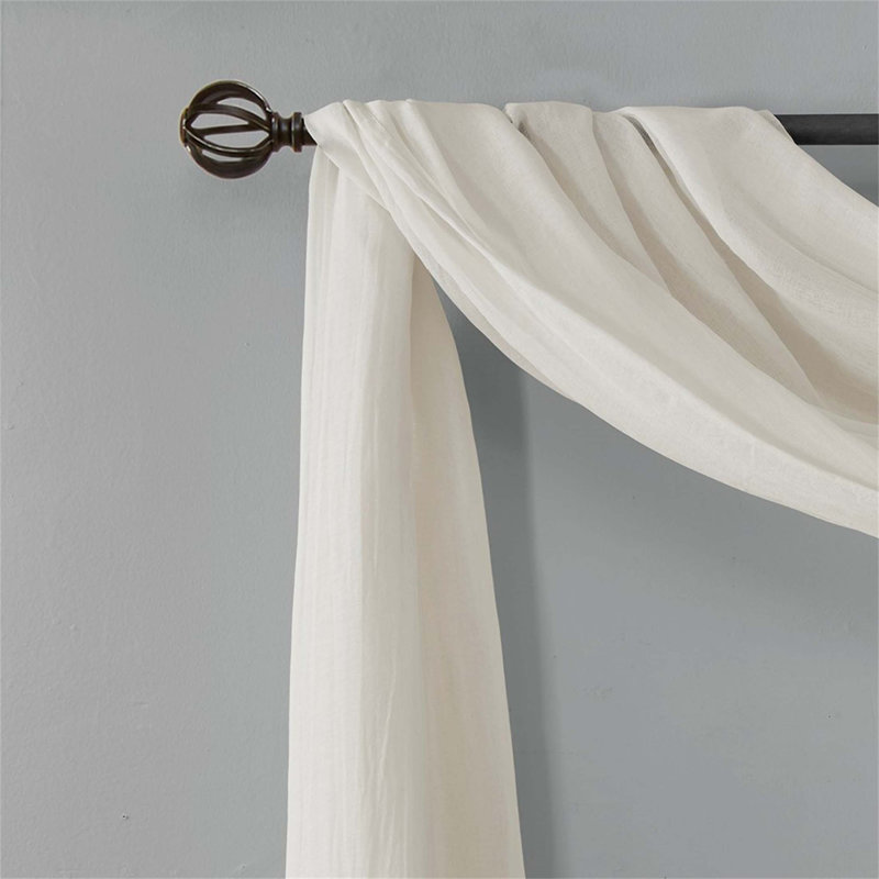 Red Barrel Studio® Angelos Polyester Sheer Window Scarf Panel | Wayfair