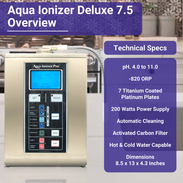 Aqua Ionizer Pro Aqua Ionizer Deluxe 7.5 Alkaline Water Ionizer | Wayfair