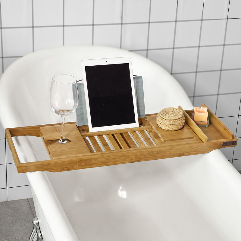 Mistana Brookhill Free-standing Bamboo Bath Rack & Reviews | Wayfair.co.uk