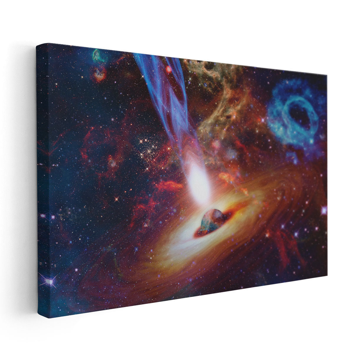 Latitude Run® Bright Quasar in Deep Space, Astronomical Background ...