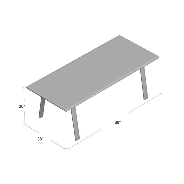 AllModern Avari 88" Solid Wood Dining Table & Reviews | Wayfair