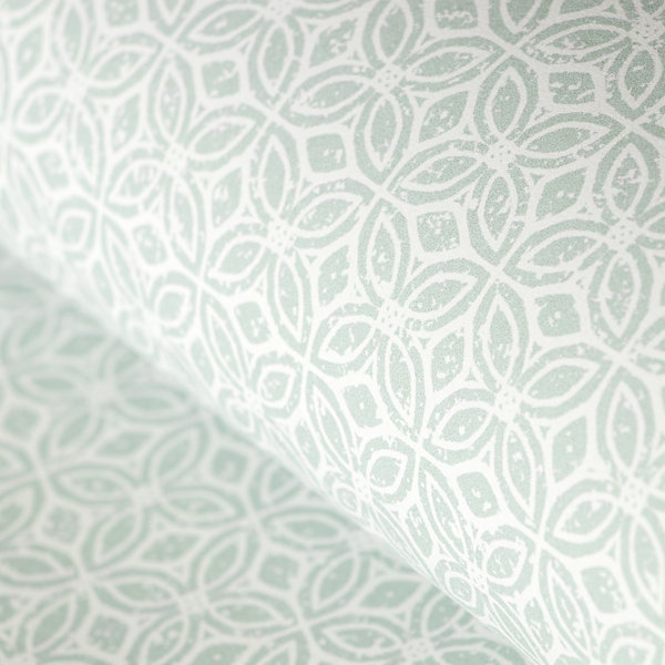 Galerie Wallcoverings Azulejo Distressed Geometric Design 33' L x 21" W ...