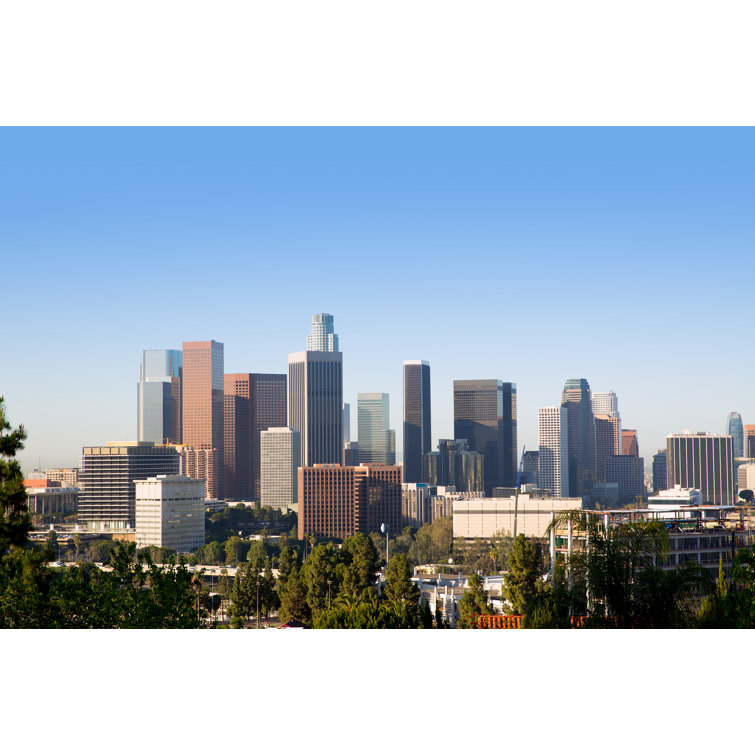 Latitude Run Flythe Los Angeles Skyline by LUNAMARINA - Wrapped Canvas ...