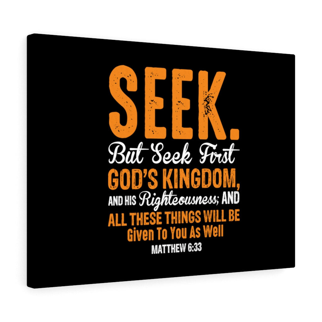 Trinx Seek First God''s Kingdom Matthew 6:33 Christian Wall Art Bible ...