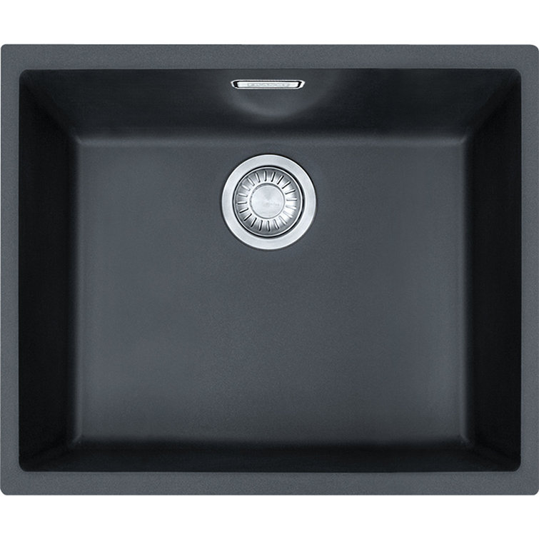 Belfry Kitchen Tectonite Carbon Single Bowl Undermount Kitchen Sink ...