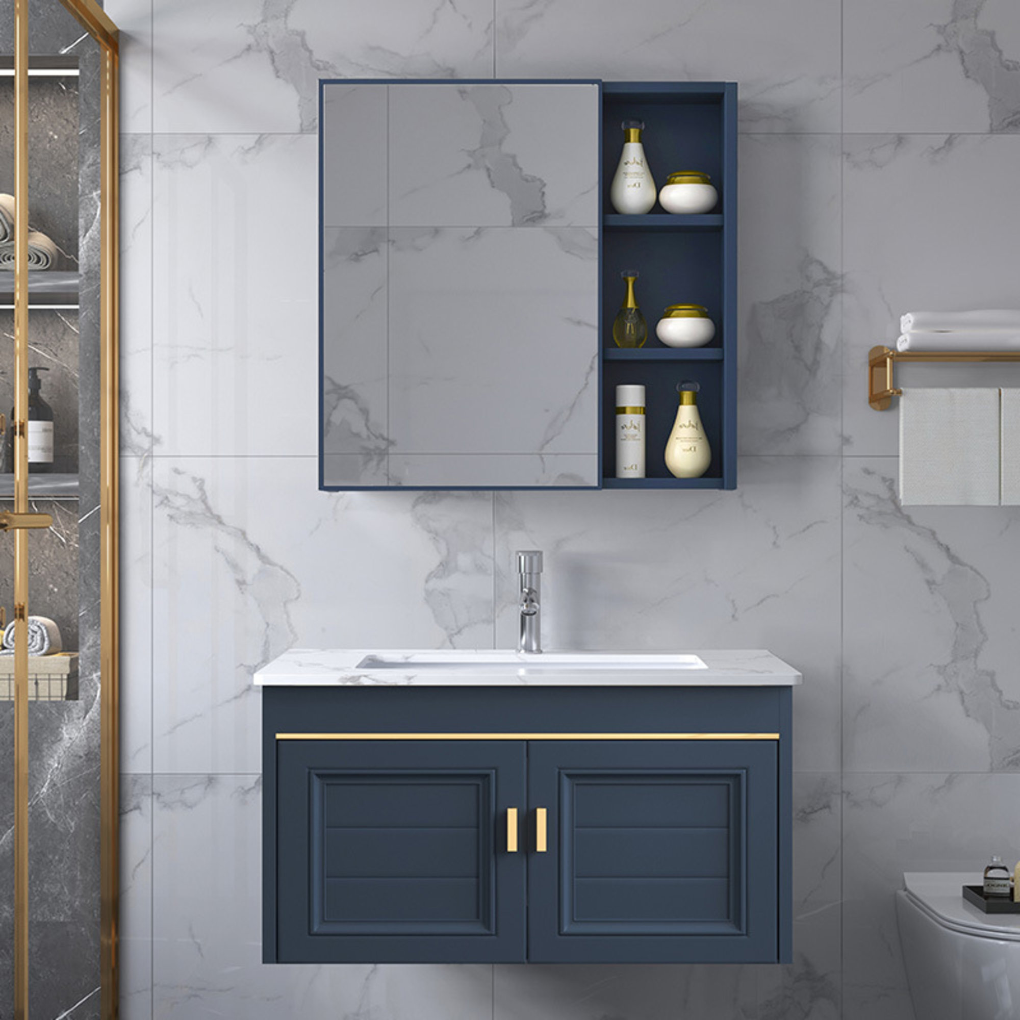 Mercer41 Bathroom Cabinet, Wash Basin Cabinet Combination, Bathroom ...