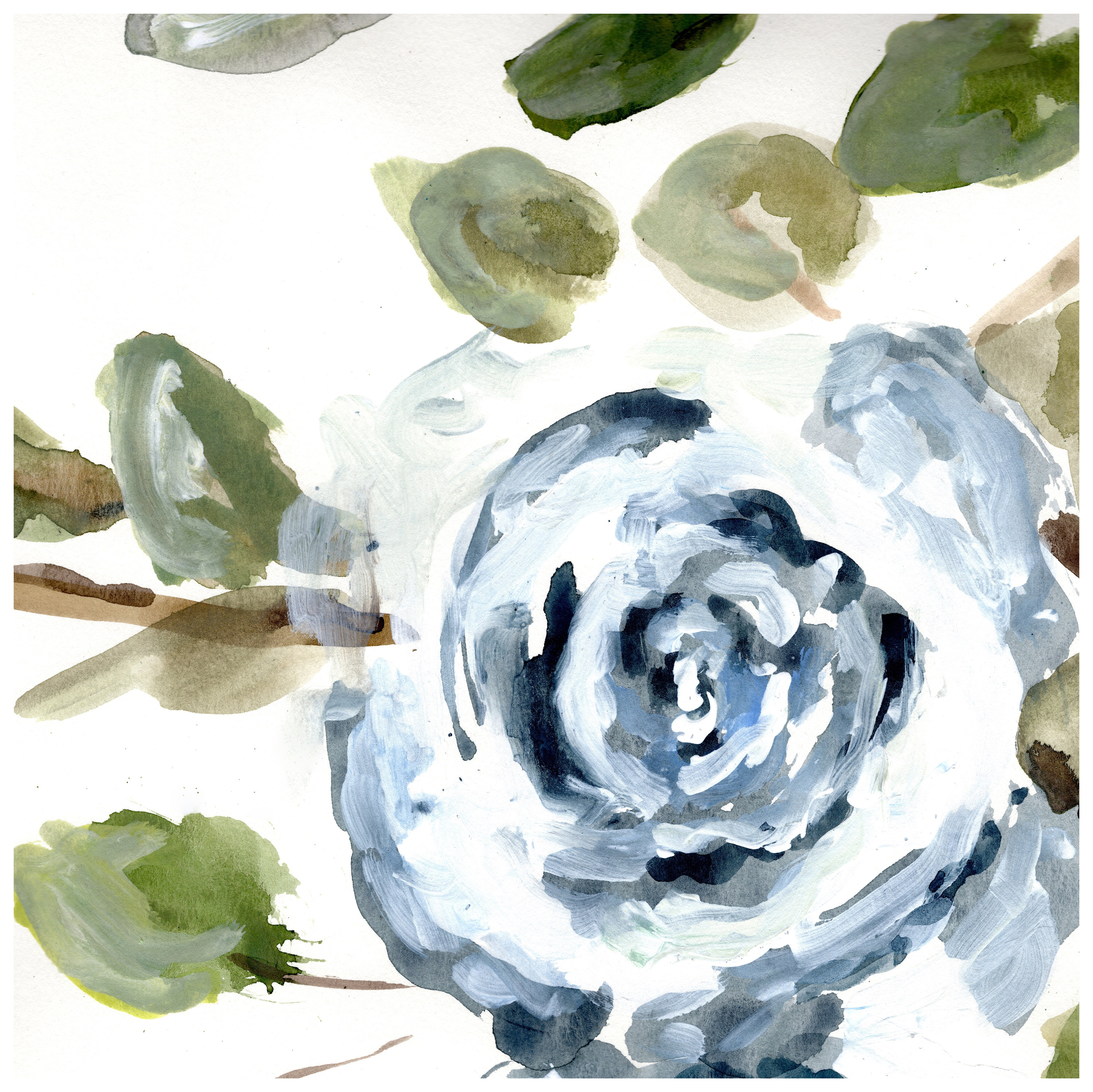 Winston Porter Ianah Blue Blooms II On Canvas by Marcy Chapman Print ...