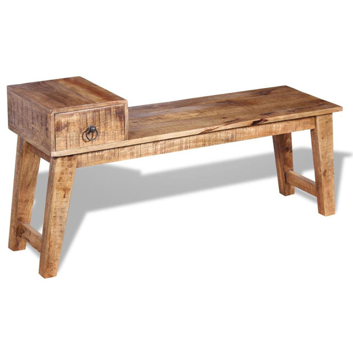 Millwood Pines Solid Wood Storage Bench | Wayfair
