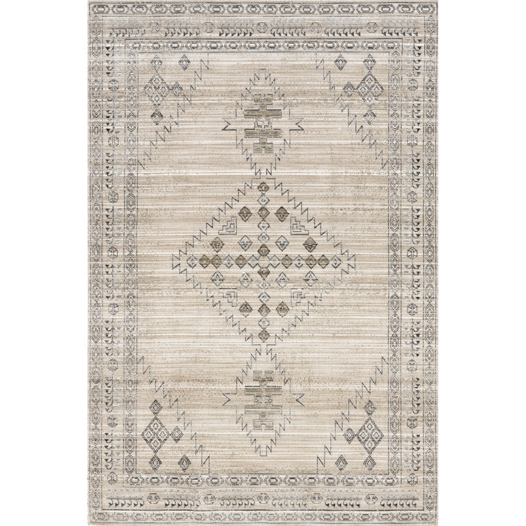 Union Rustic Halcyon Moroccan Indoor/Outdoor Machine Washable Area Rug ...