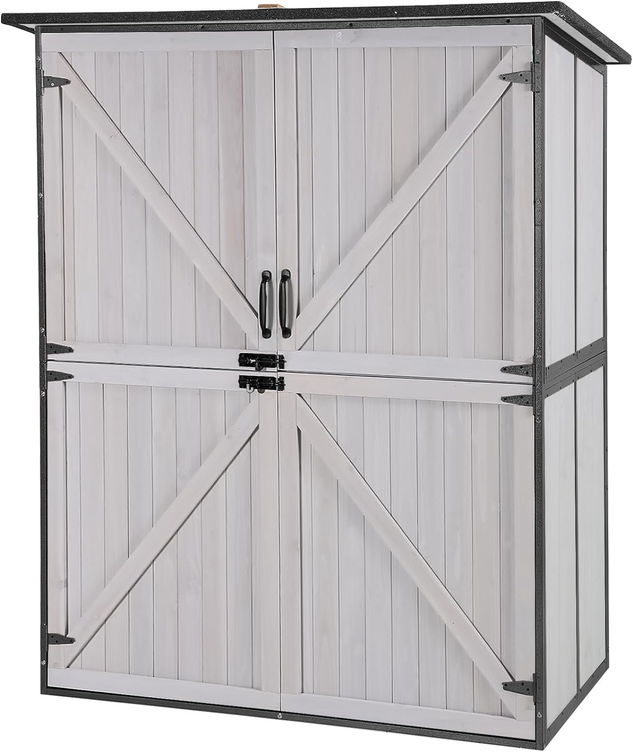 Aivituvin 4 ft. 5 in. W x 2 ft. 5 in. D Solid Wood Lean-to Storage Shed ...