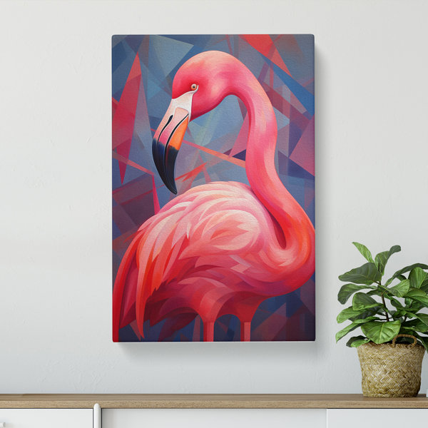 Bay Isle Home Flamingo Cubism - No Frame Print | Wayfair.co.uk