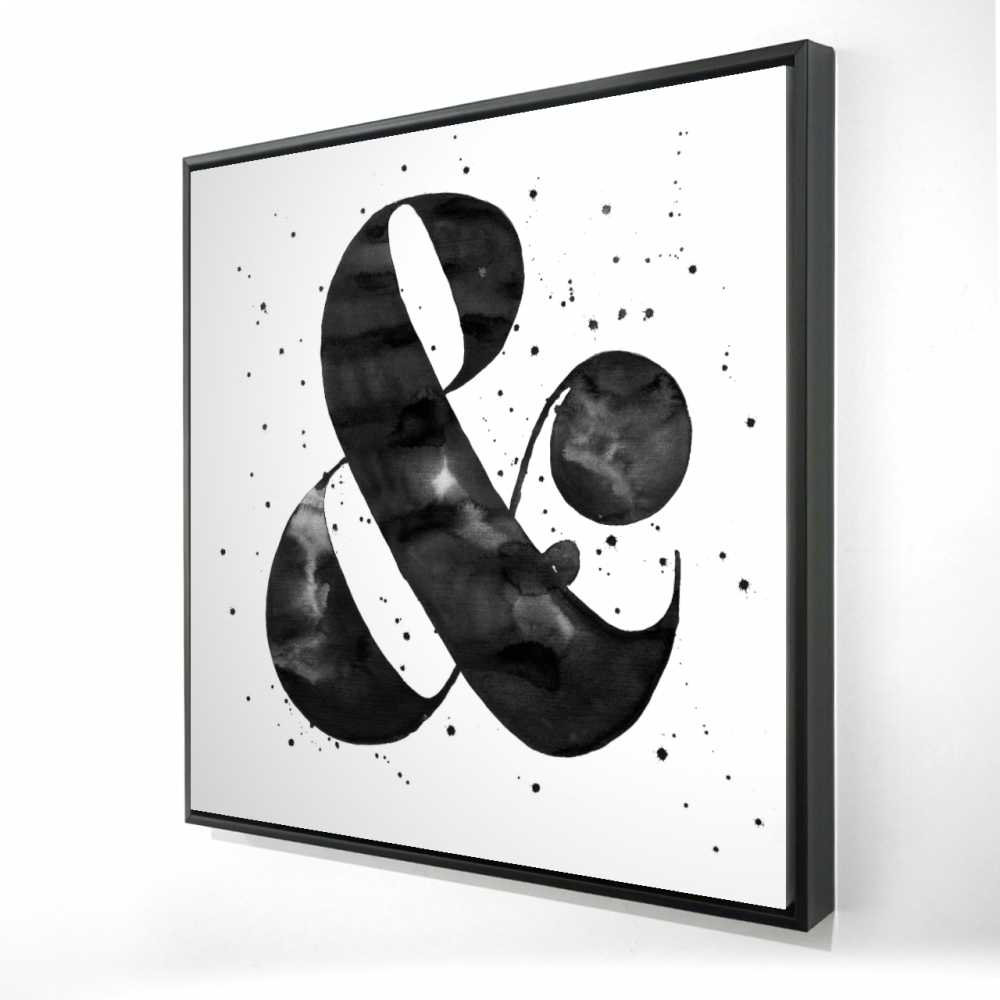 Begin Edition International Inc. Ampersand Monochrome Canvas | Typo ...
