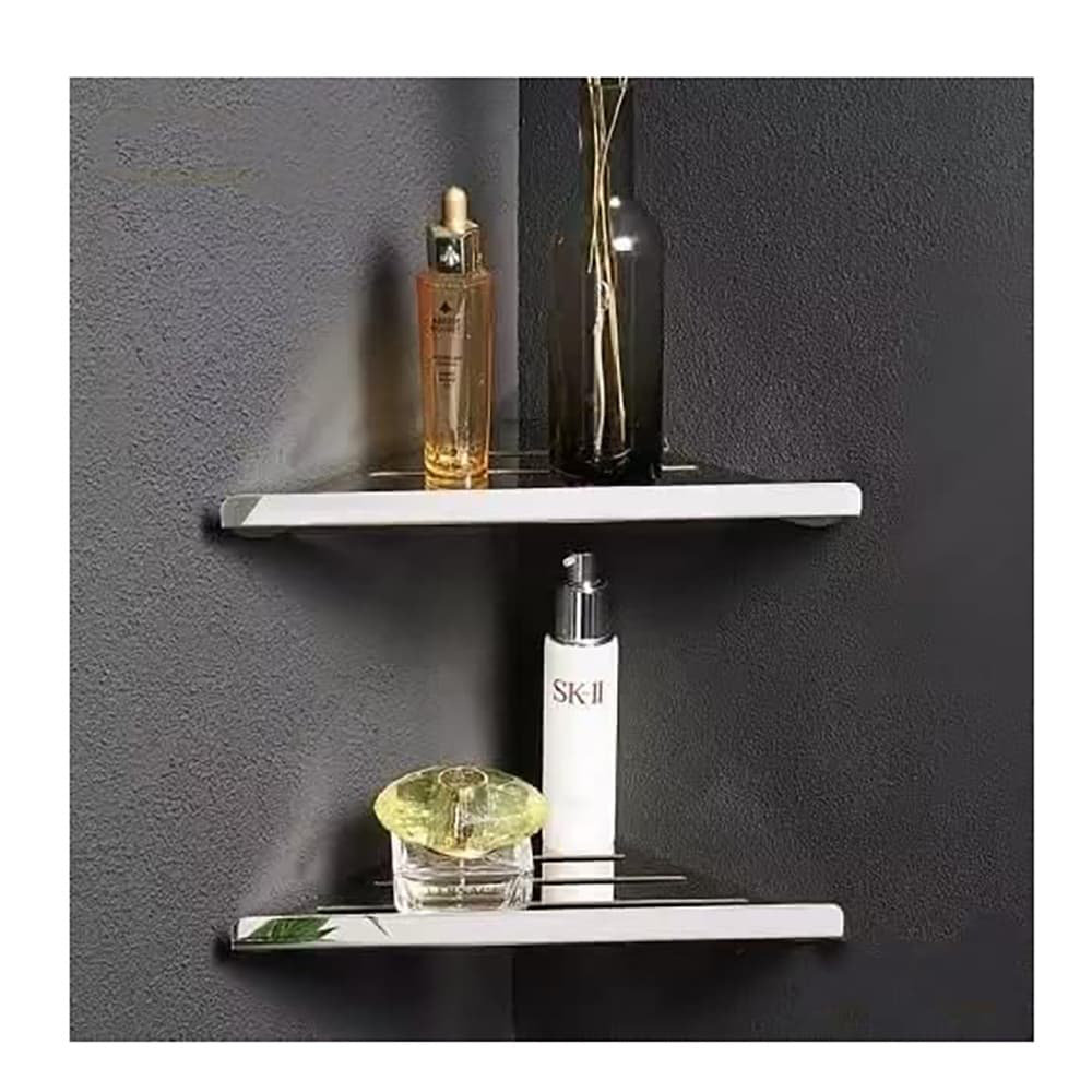 Latitude Run® 2 Pack Stainless Steel Silver Corner Shower Caddies ...