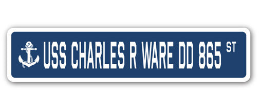 SignMission Charles R Ware Dd 865 Street Sign Heavy Duty Plastic 6" X ...