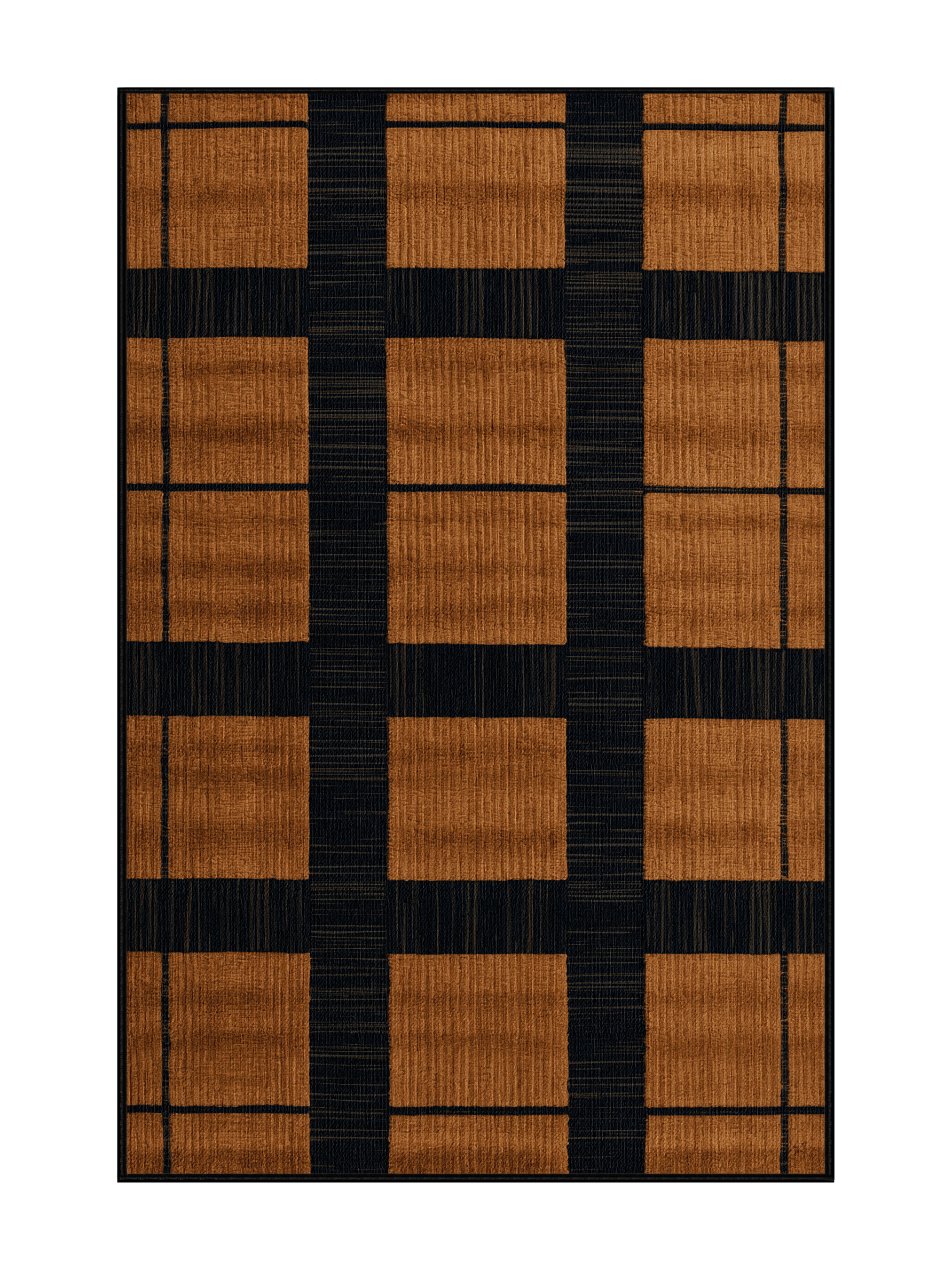 Hokku Designs Machine Washable Checkered Black Area Rug | Wayfair