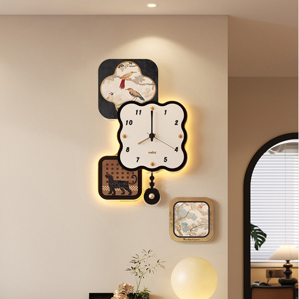 Corrigan Studio® Black+White Free Form Acrylic Wall Clock | Wayfair