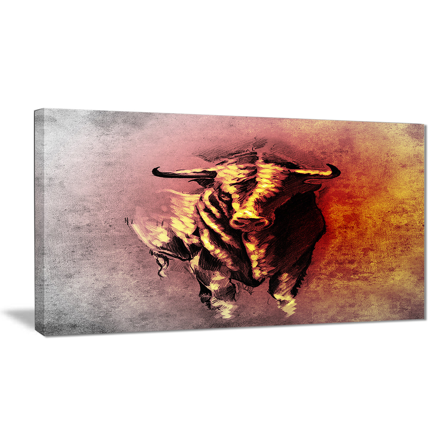 East Urban Home 'Spanish Bull Tattoo Sketch' Graphic Art | Wayfair