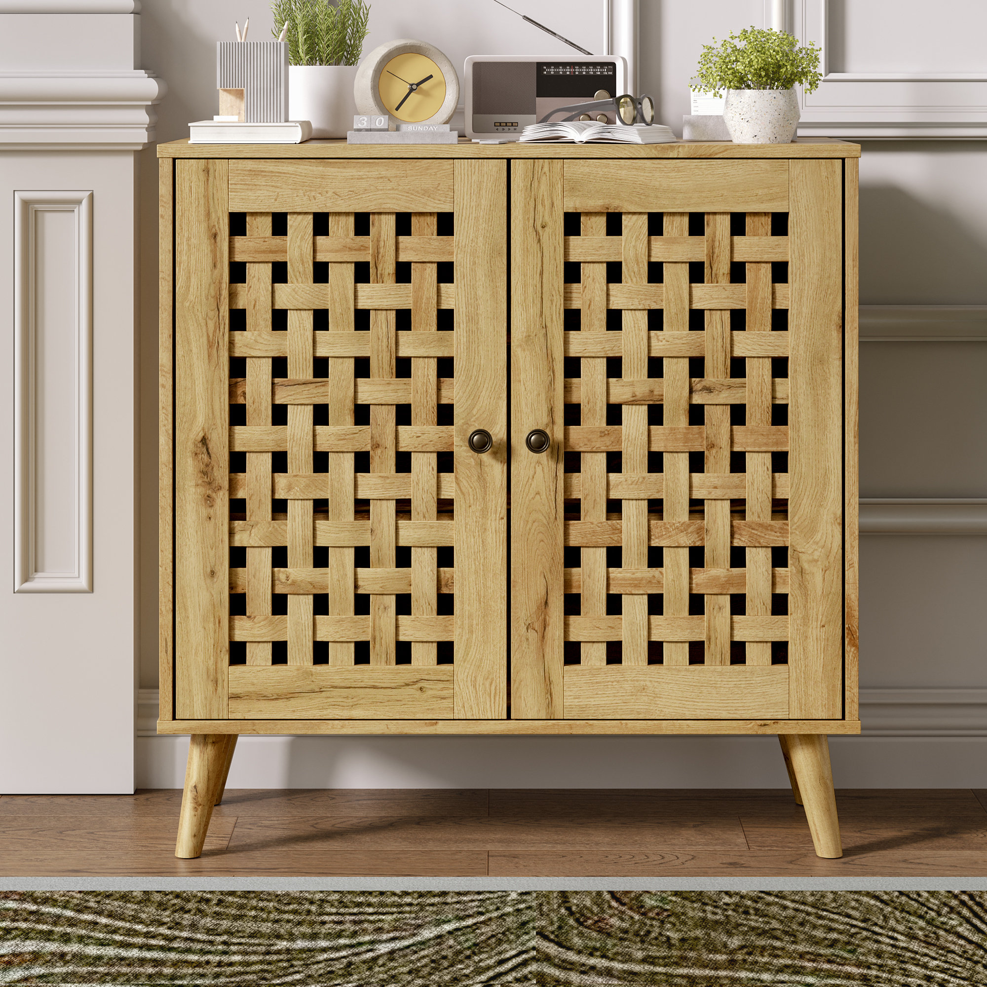 Vintage Storage Cabinet With Doors