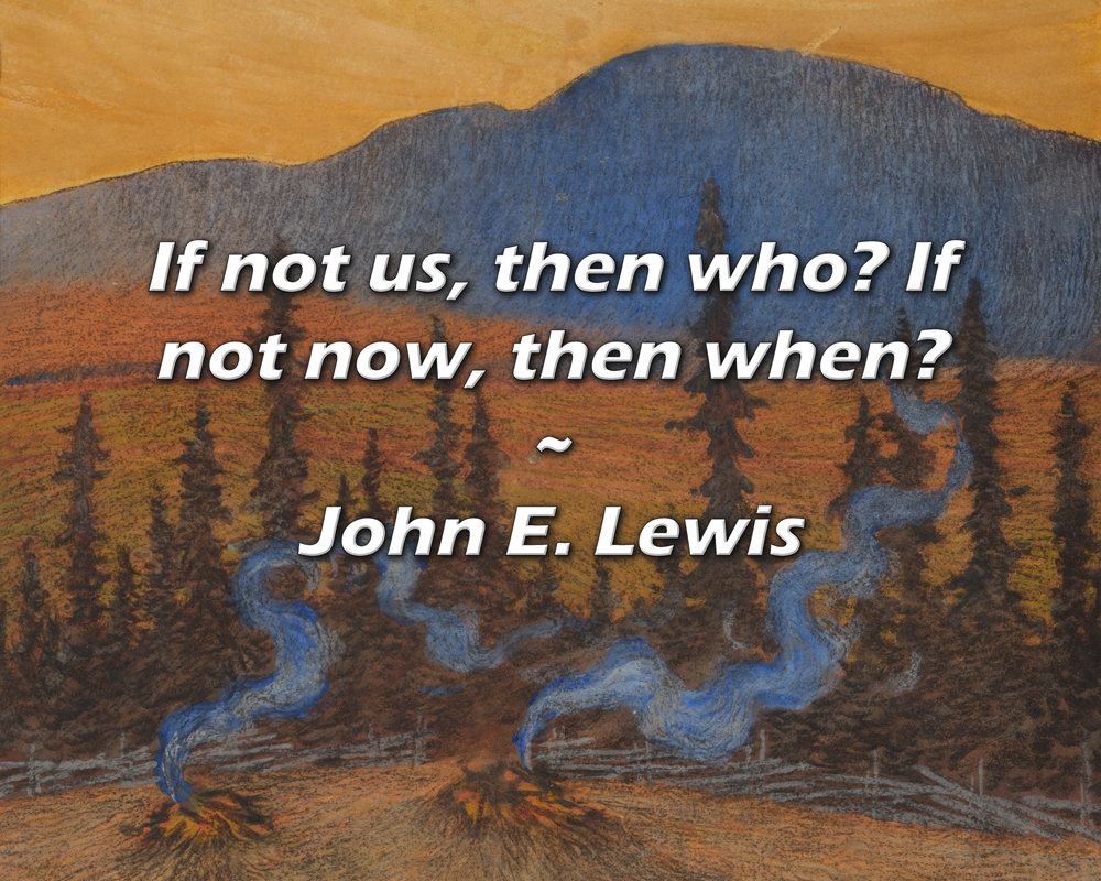 Millwood Pines John E. Lewis Quote: If not us, then who? If not now ...
