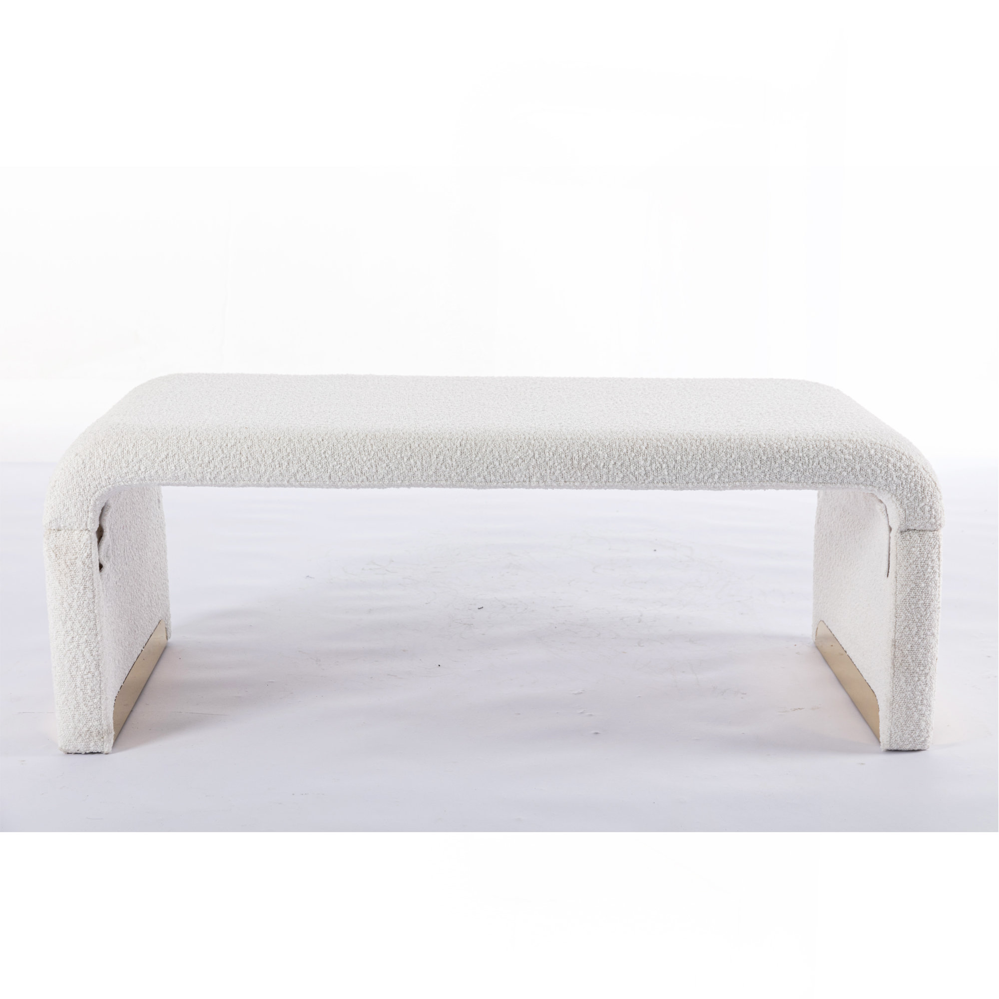 Ebern Designs New Boucle Fabric Loveseat Ottoman Footstool Bedroom ...