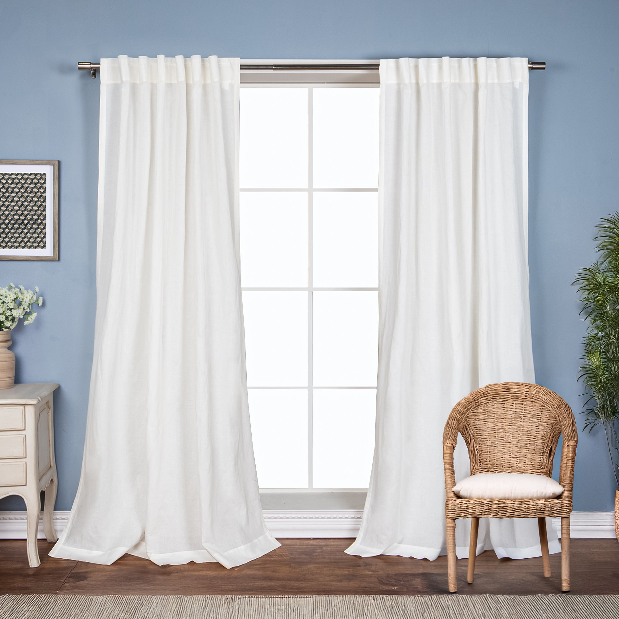 Latitude Run® Colyer Cotton Blend Semi Sheer Single Curtain Panel Panel ...