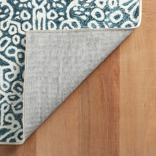 Dash and Albert Rugs Temple Blue/White Machine Washable Rug & Reviews ...
